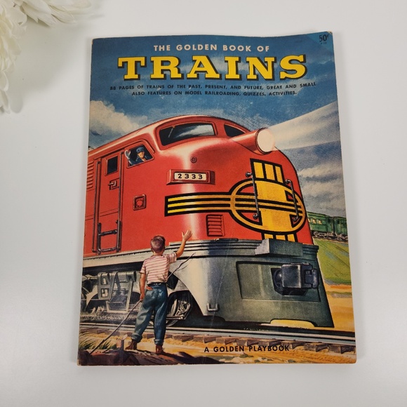 Vintage | Other | Vintage The Golden Book Of Trains 953 Railroad A ...